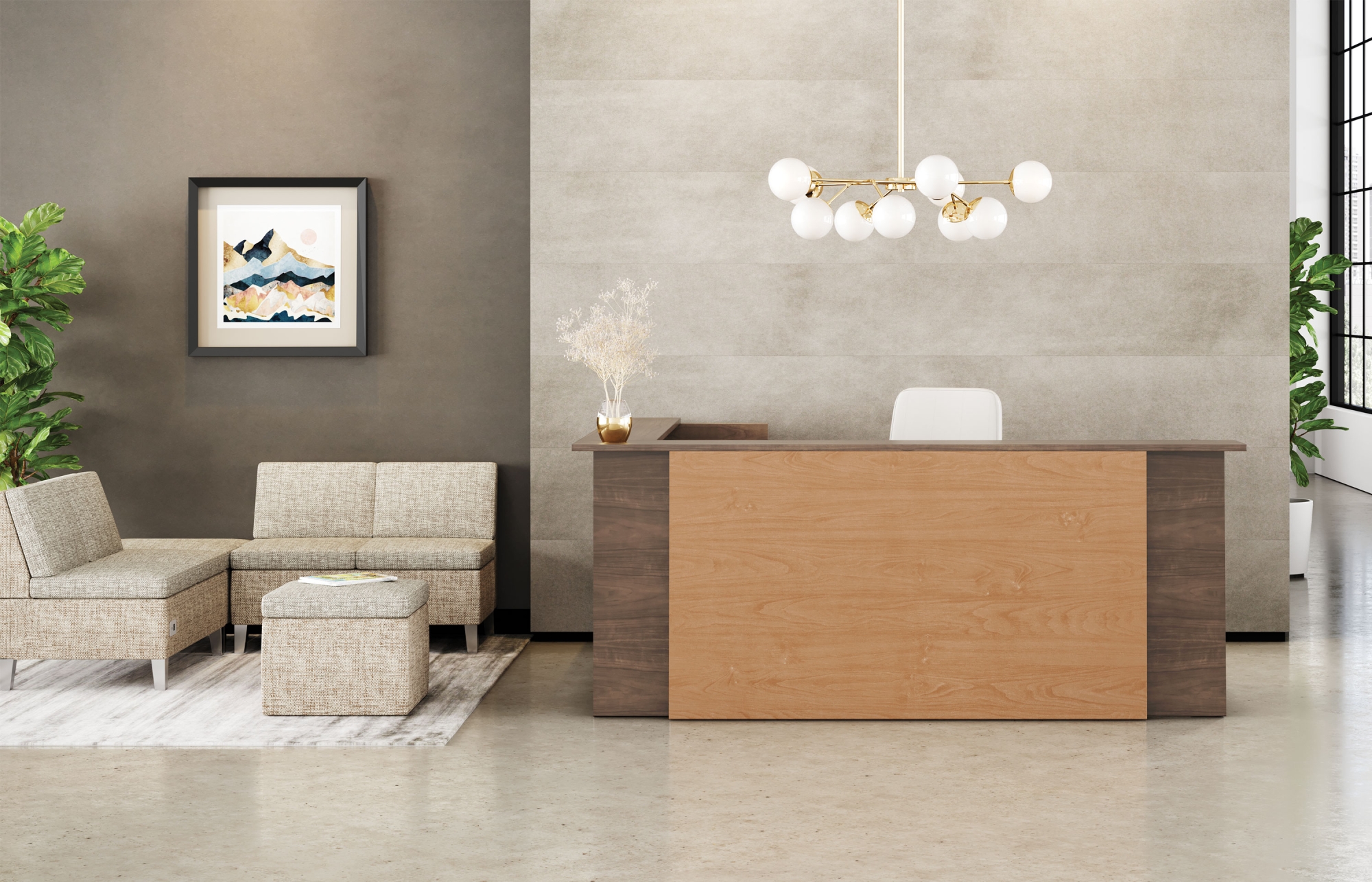 Canvas Laminate Reception | Indiana Furniture